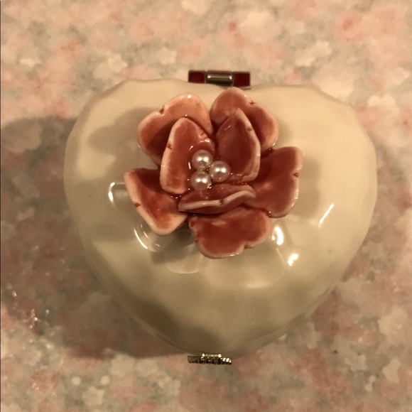 non branded | Other | Ceramic Shaped Jewelry Box Wdelicate Flower ...